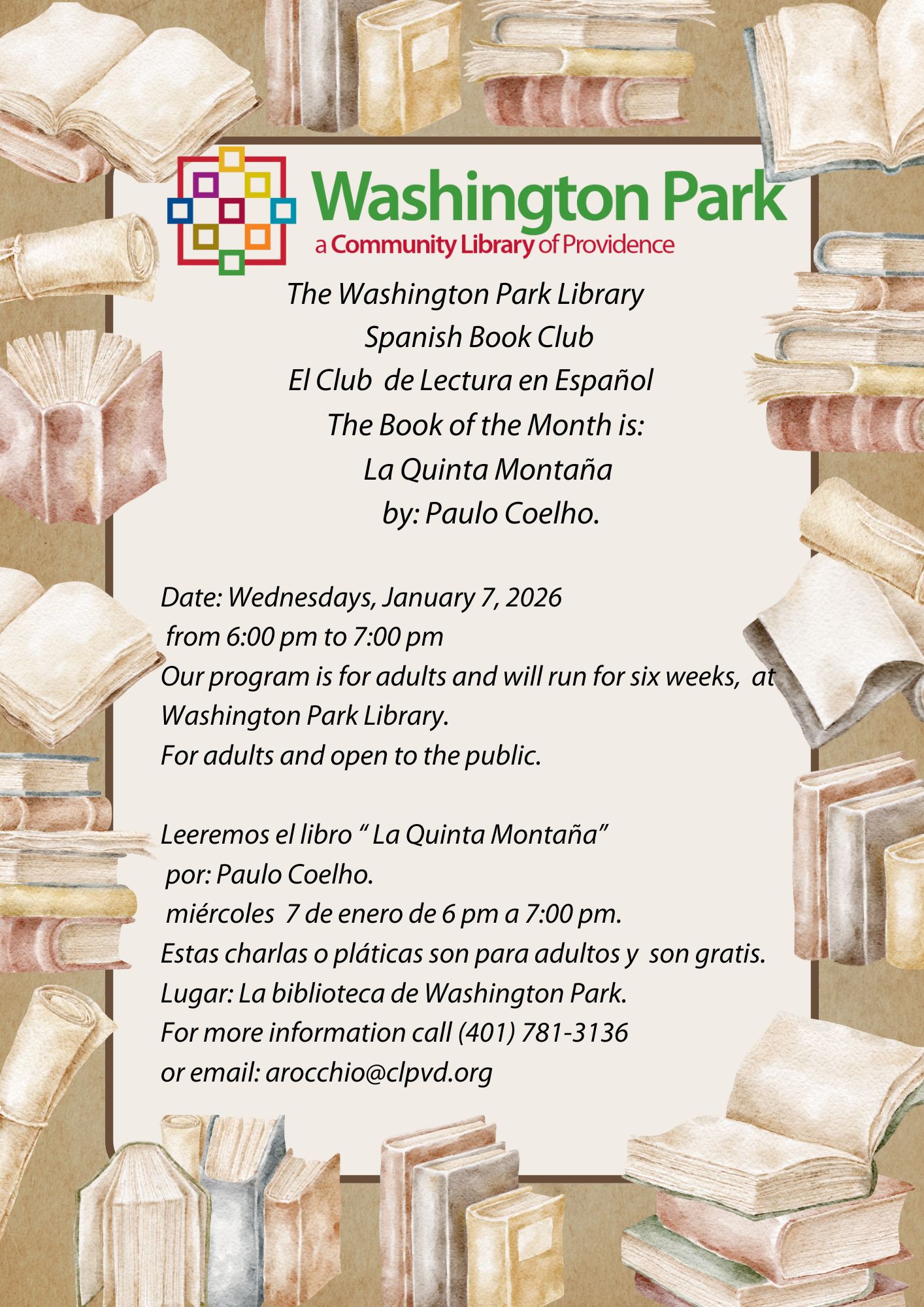 Spanish Book Club / El Club de Lectura en Español | Events In ...